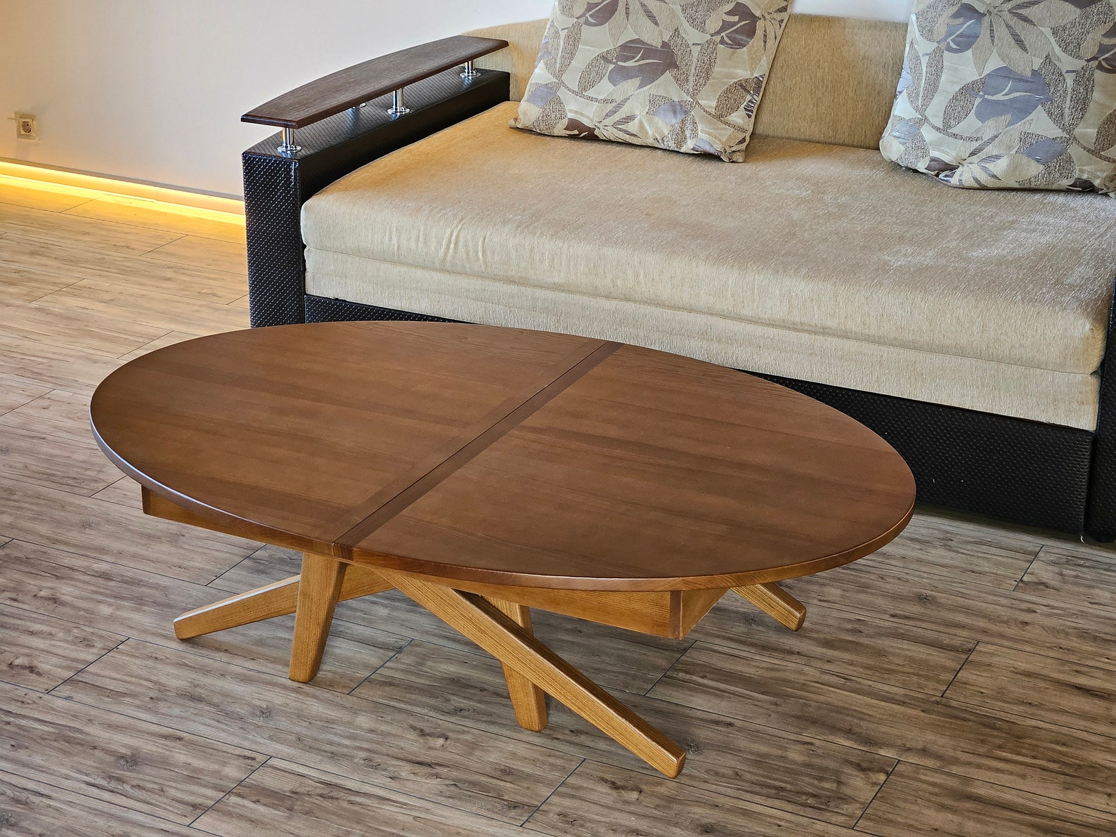 Height and Width Adjustable Oval Table | 4-in-1 Transformer Dining ...