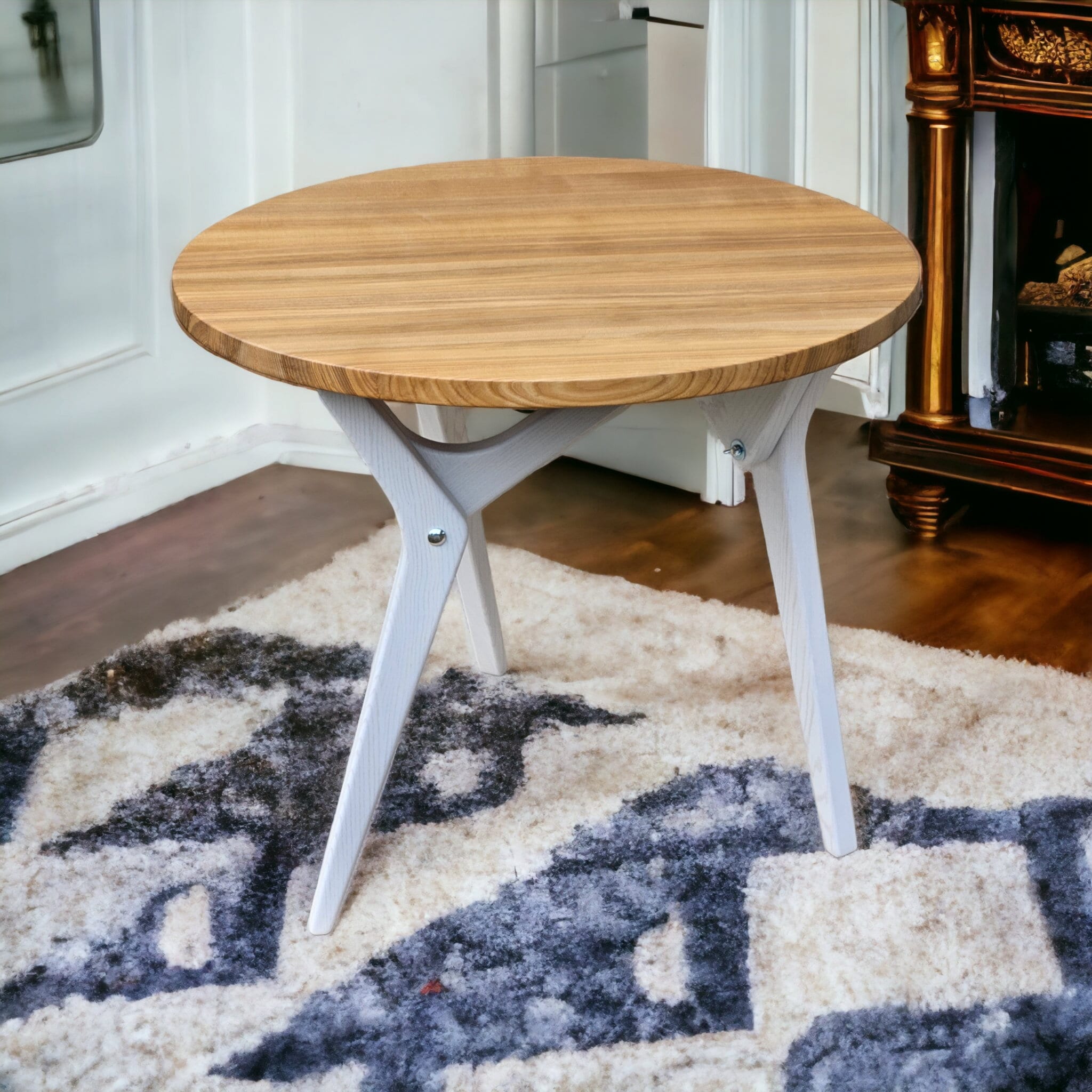 Transformable Round Wooden Coffee Table 2 in 1 Dining Table Table ...