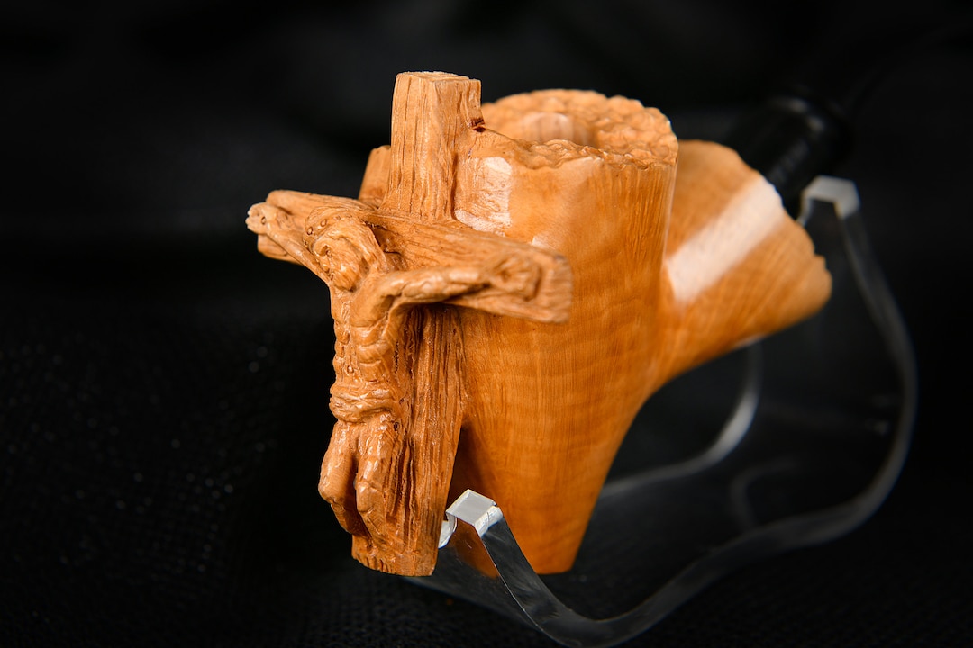 Jesus Briar Pipe, Classical Briar Pipe, Acrylic Stem Pipe, 9mm Pipe ...