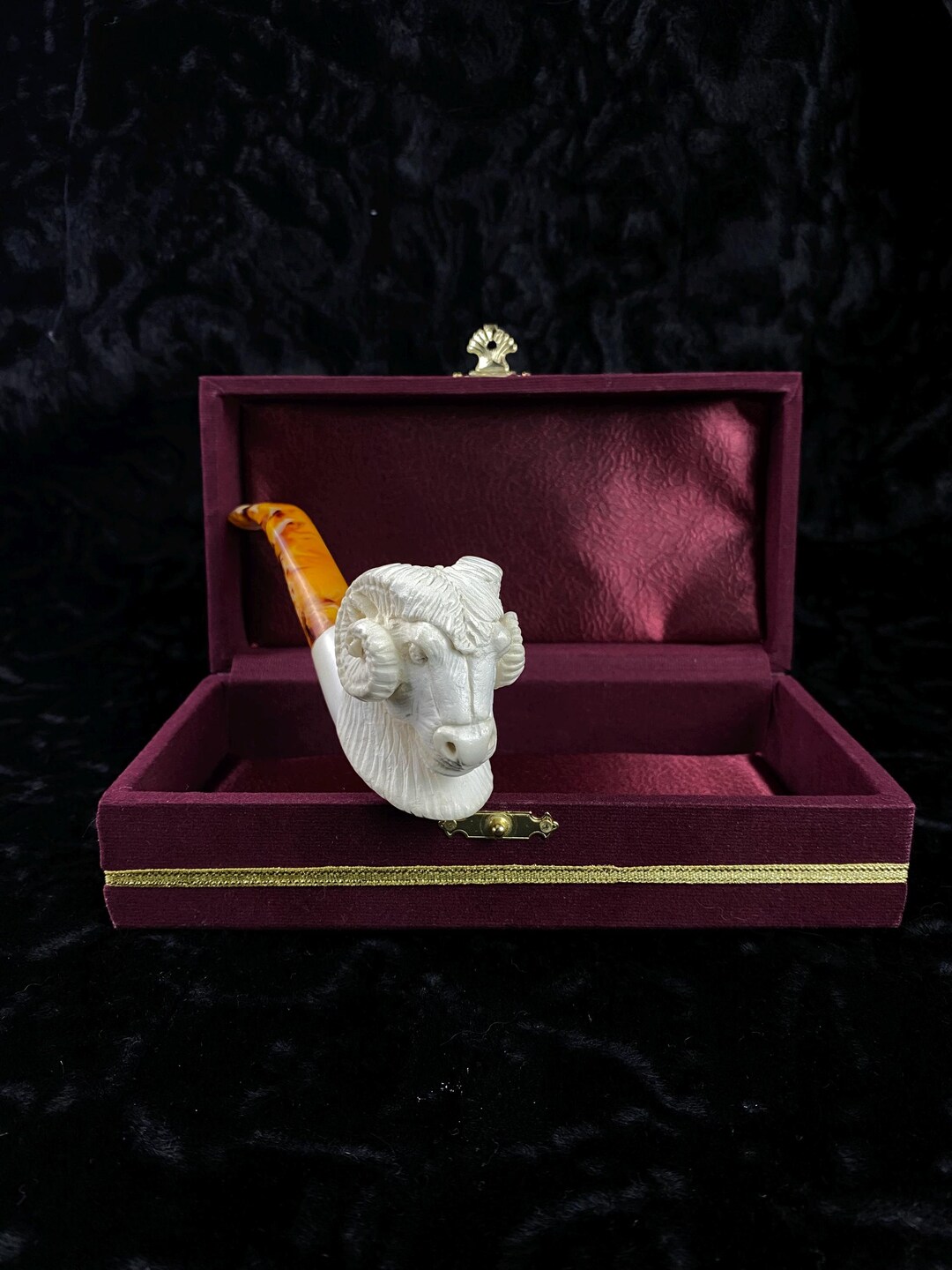 Hand Carved Ram Meerschaum Pipe, Hand-carved Pipe, the Best Quality ...