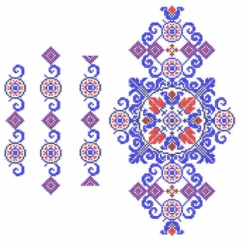 Flowers Hand and Machine Embroidery Cross Stitch Designs. Set - Etsy