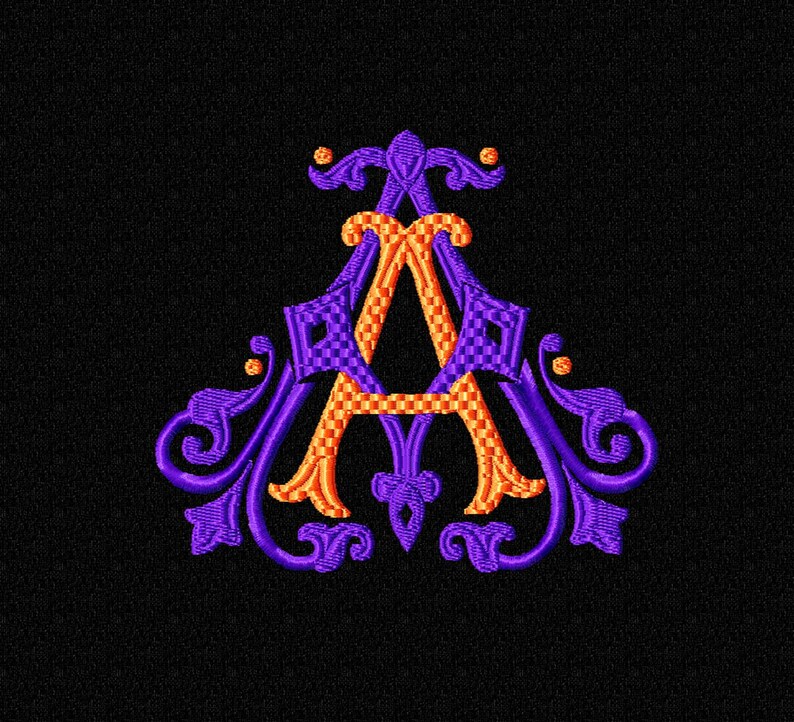 Personalized Font Monogram Machine Embroidery Design. the | Etsy