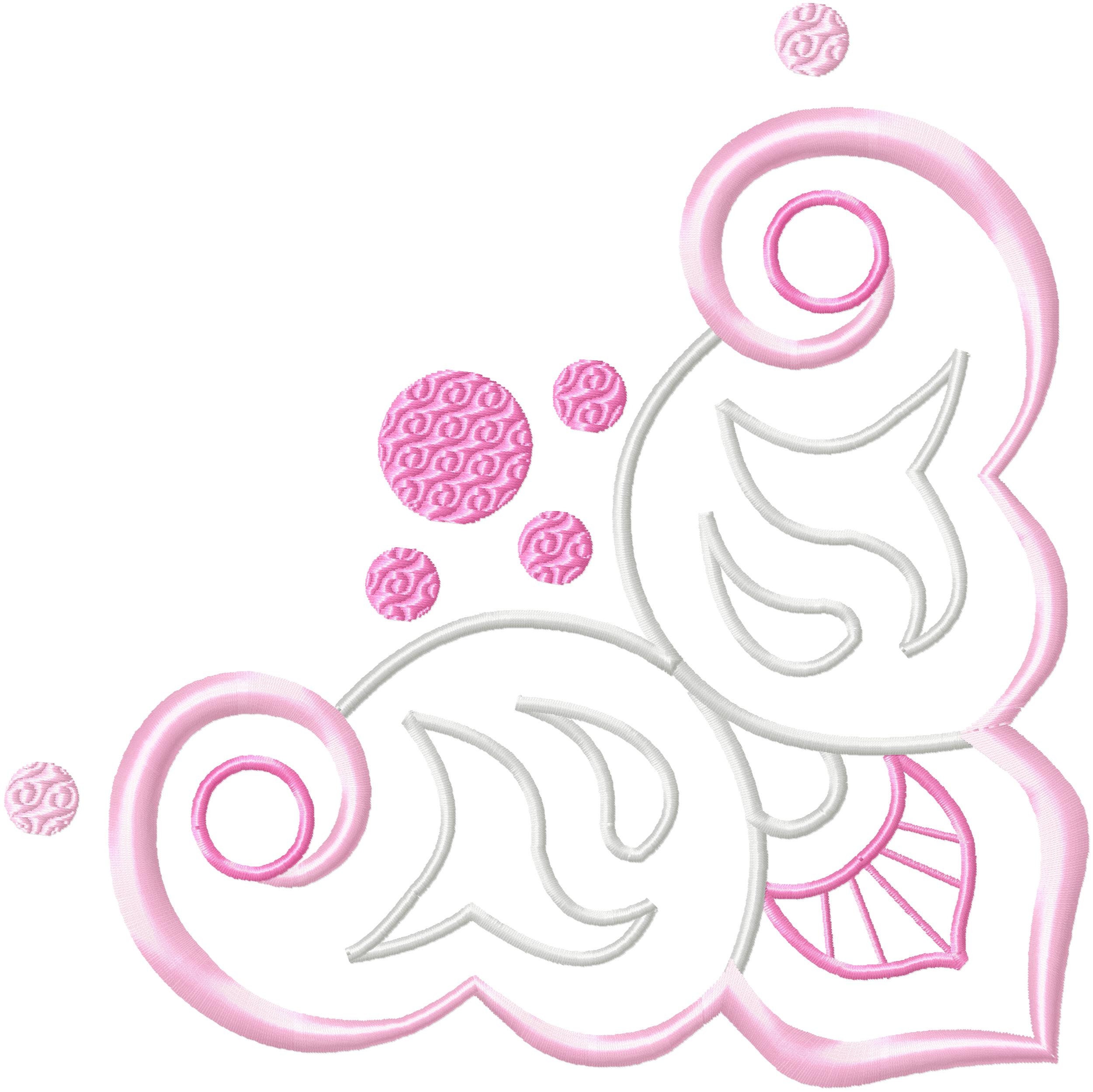 Cutwork Machine Embroidery Designs. Corner Cutwork Pattern. | Etsy