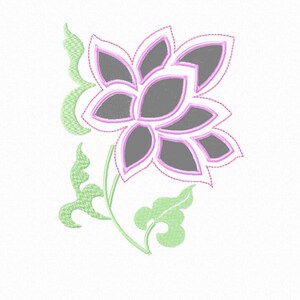 Flowers Machine Embroidery Designs. Сutwork Pattern. Set - 3 Sizes in ...