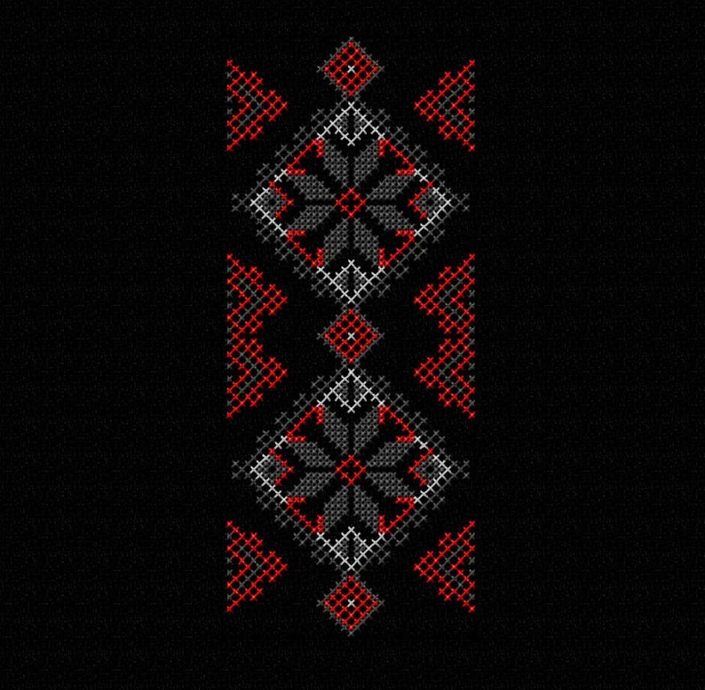 Geometric Machine & Hand Embroidery Cross Stitch Pattern. Folk | Etsy