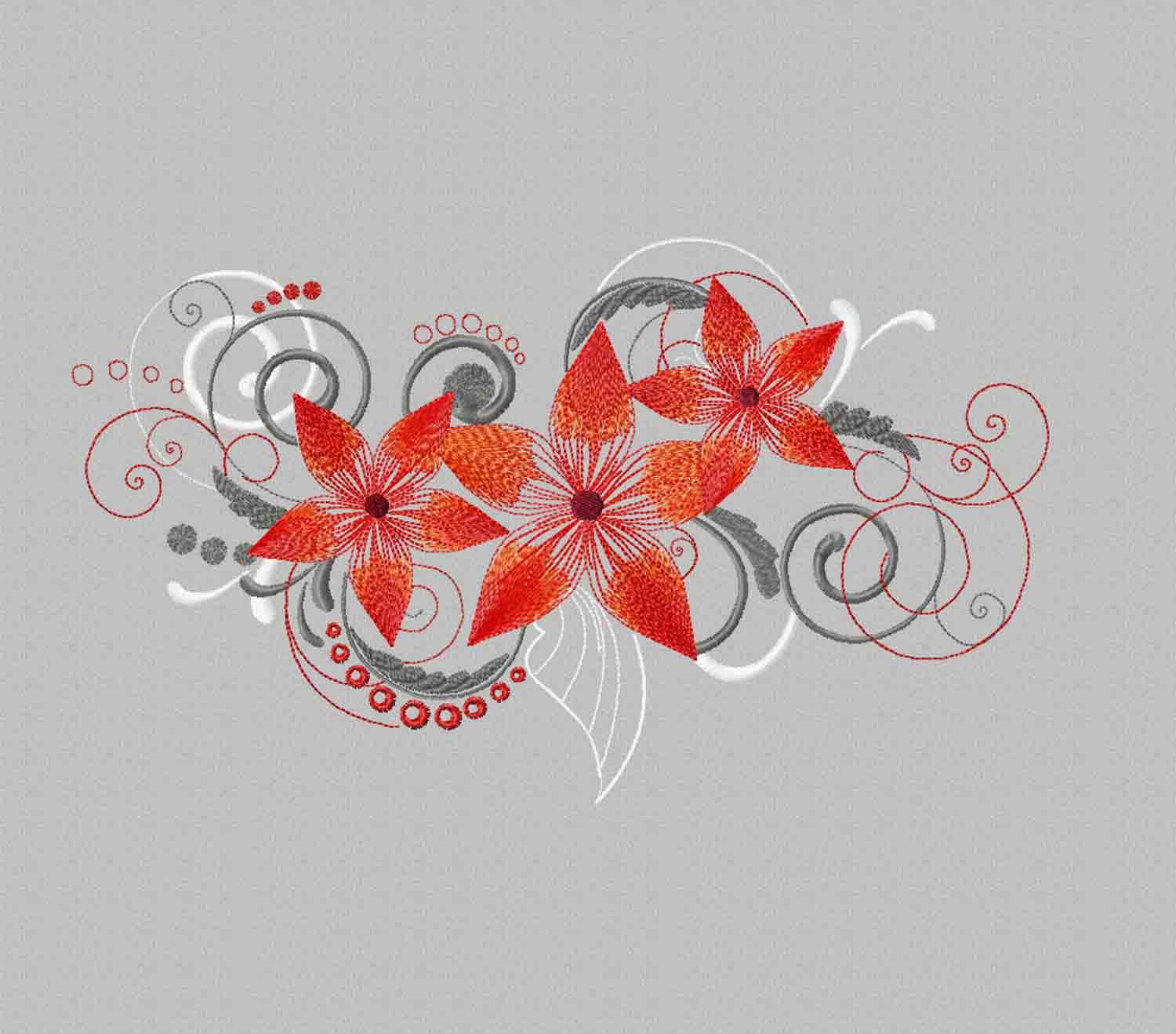 Floral Machine Embroidery Designs. Flowers Embroidery Digital - Etsy