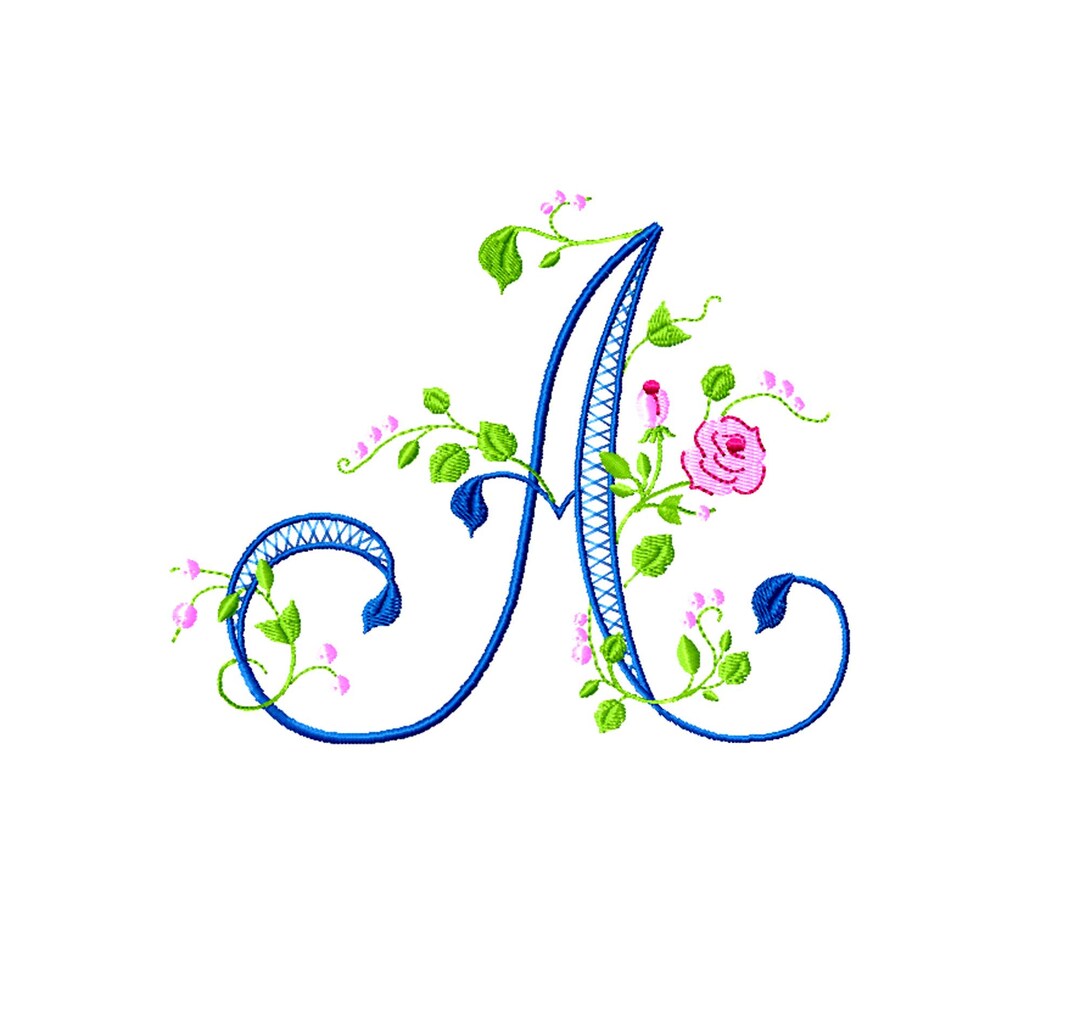 Monogram Machine Embroidery Design the Letter A Embroidery Pattern. - Etsy