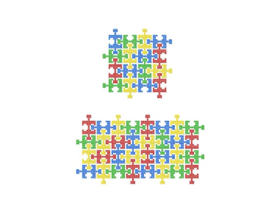 Border Machine Embroidery Design Puzzle Cross Stitch Pattern. - Etsy