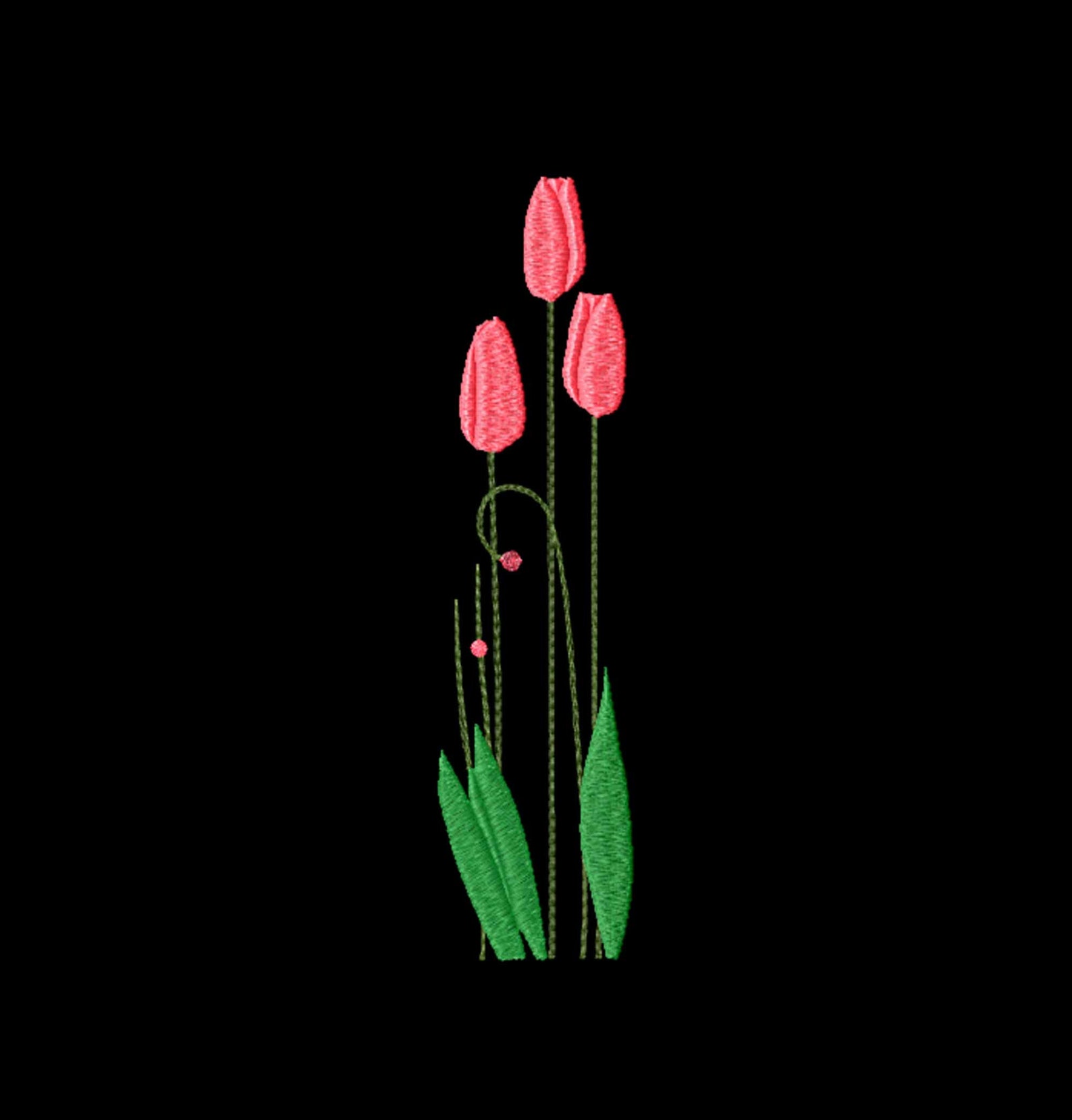 Flowers Machine Embroidery Designs. Tulips Digital Pattern. | Etsy