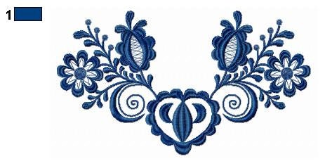 Floral Machine Embroidery Design Folk Digital Pattern. Floral Ornament ...