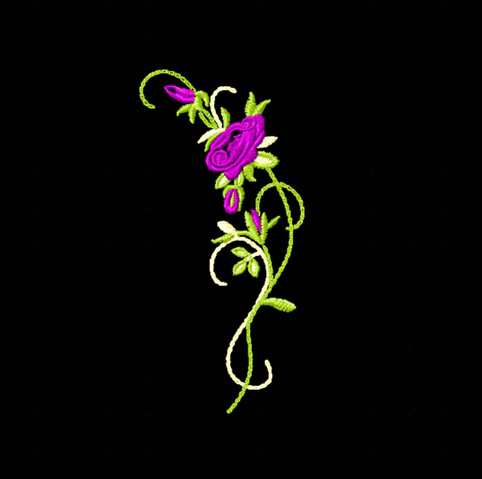 Flowers Machine Embroidery design Rose digital pattern. Set | Etsy