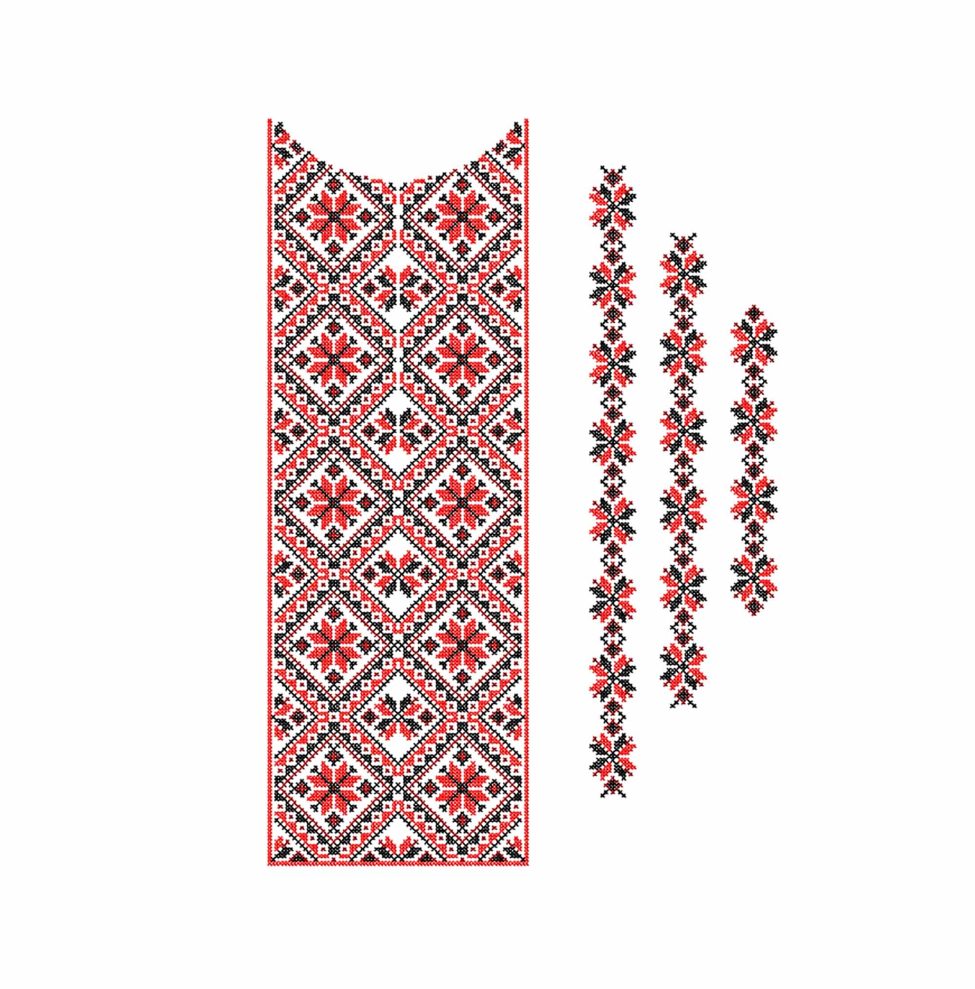 Folk Machine Embroidery Designs Digital Cross Stitch Pattern. Ethnic ...