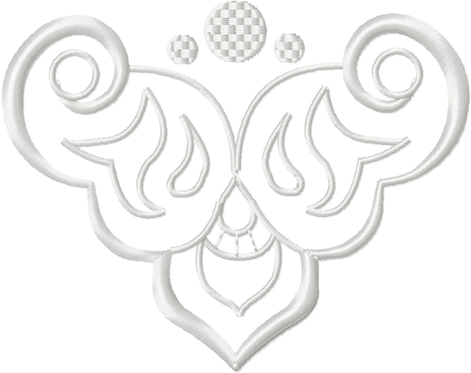 Cutwork Machine Embroidery Designs. Corner Cutwork Pattern. | Etsy