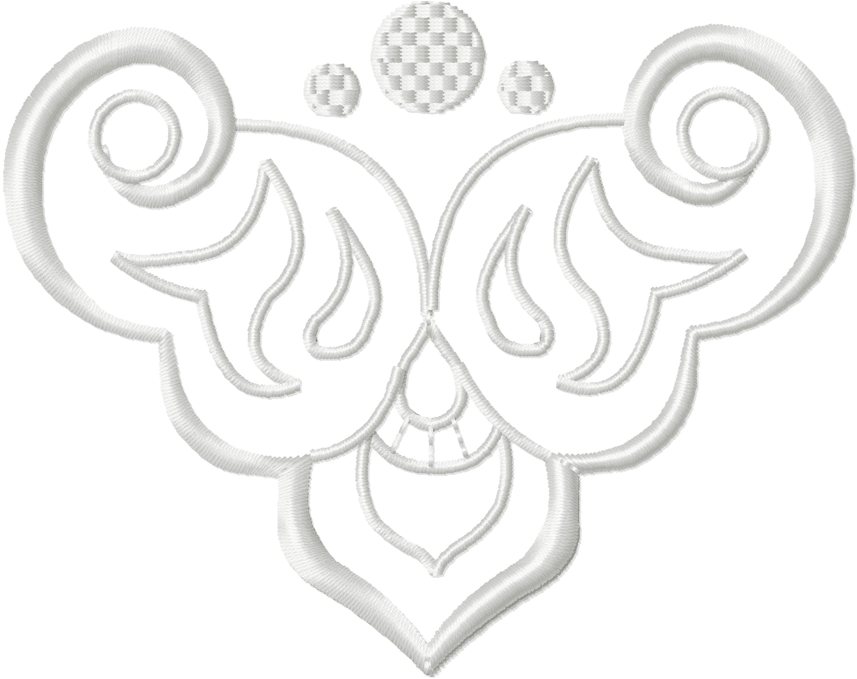 Cutwork Machine Embroidery Designs. Corner Cutwork Pattern. | Etsy