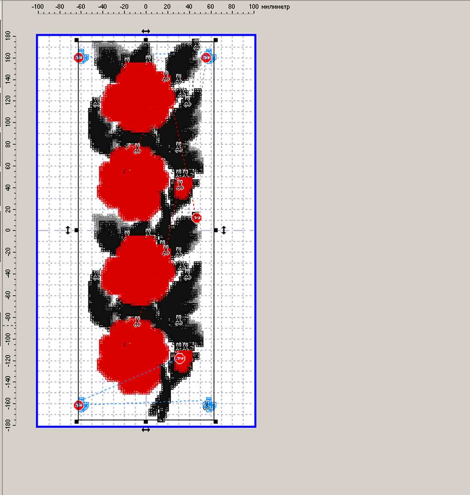 Roses Machine Embroidery Design Border Roses Pattern. Cross | Etsy