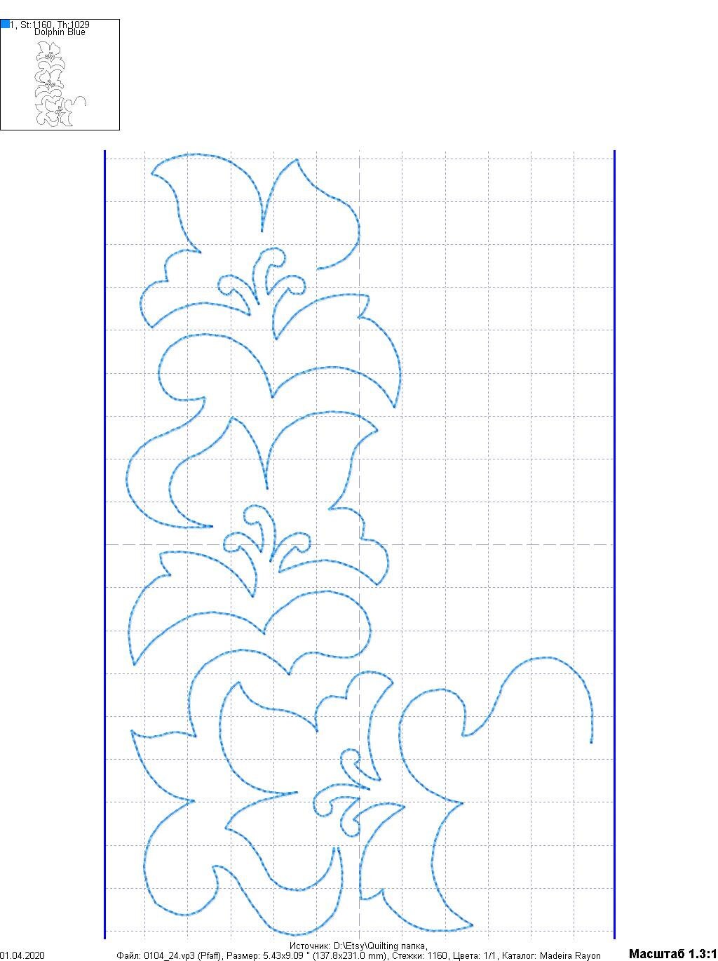 Flowers Border Machine Embroidery Design Quilting Floral | Etsy
