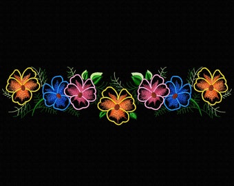 African Violet Embroidery Pattern - Etsy