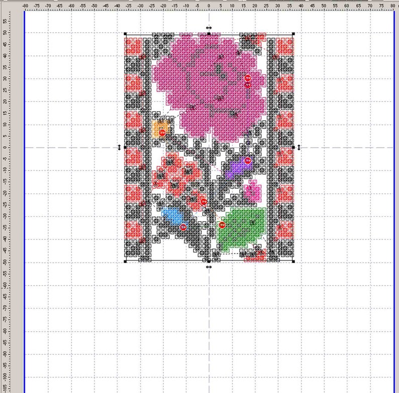 Border Embroidery Pattern Rose Cross Stitch Designs for - Etsy