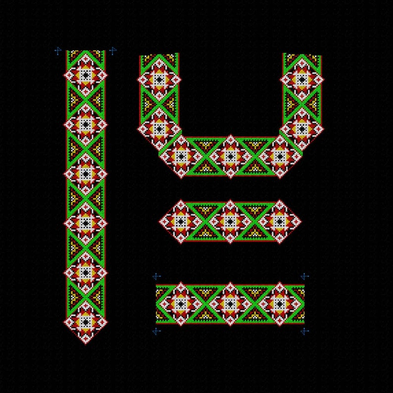 Machine Embroidery Cross Stitch Digital Designs. Set Folk - Etsy