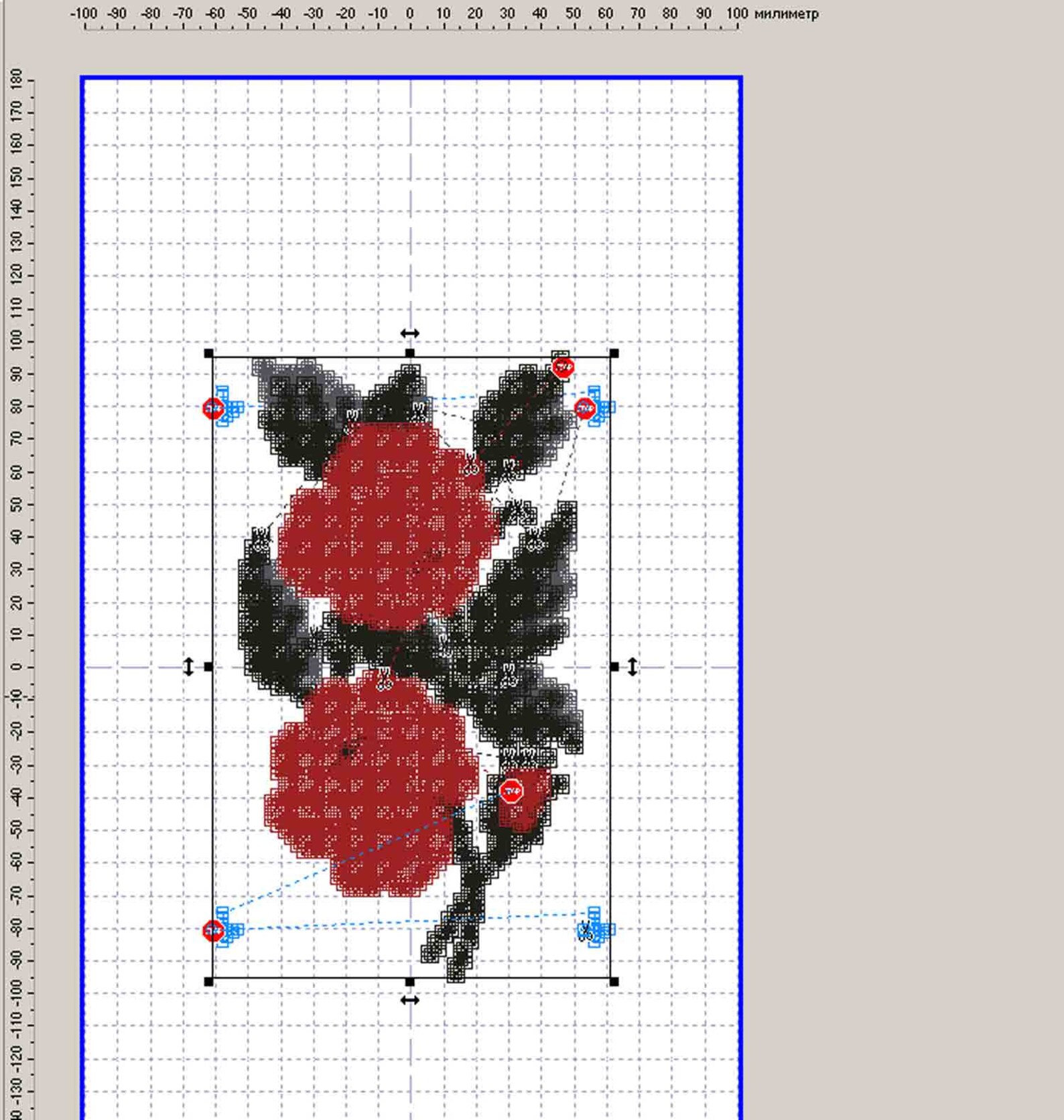 Roses Machine Embroidery Design Border Roses Pattern. Cross | Etsy
