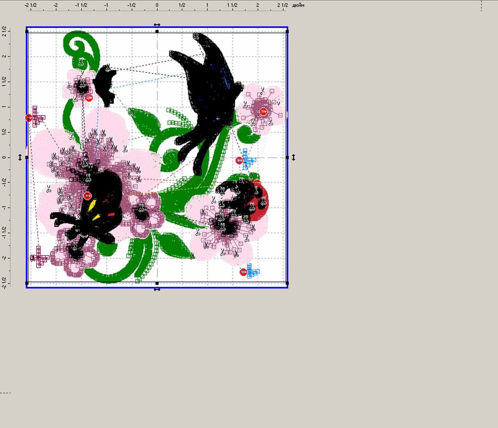 Machine Embroidery Border Designs. Flowers Pattern for Hoop 5 | Etsy