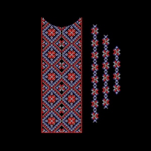 Folk Machine Embroidery Designs Digital Cross Stitch Pattern. Ethnic ...