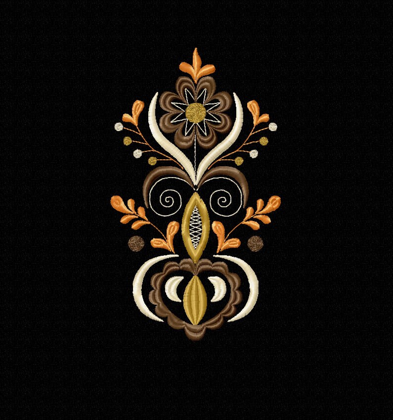 Machine Embroidery digital pattern. Folk design. 3 sizes | Etsy