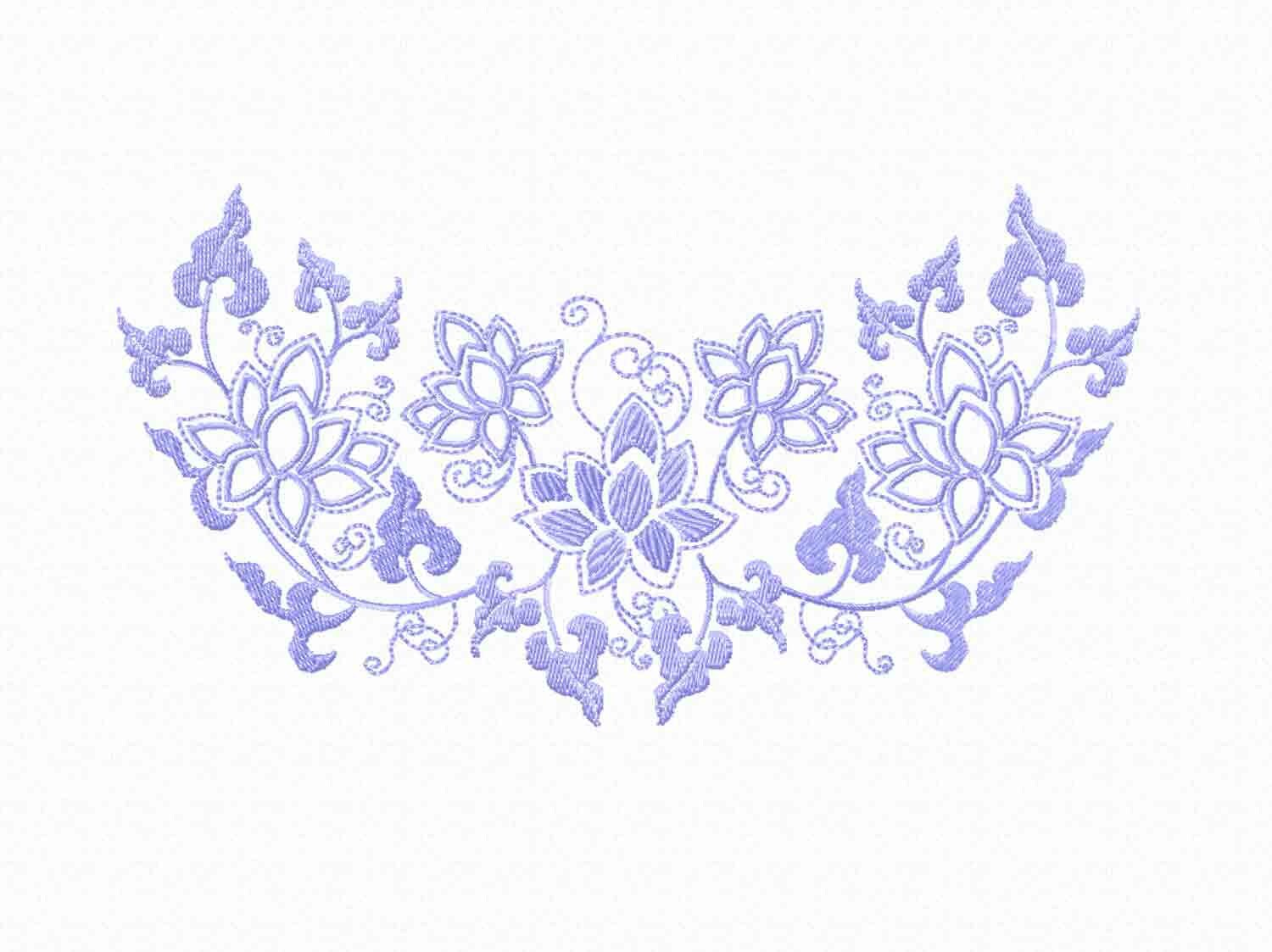 Floral Machine Embroidery Digital Design. Flowers Pattern - Etsy