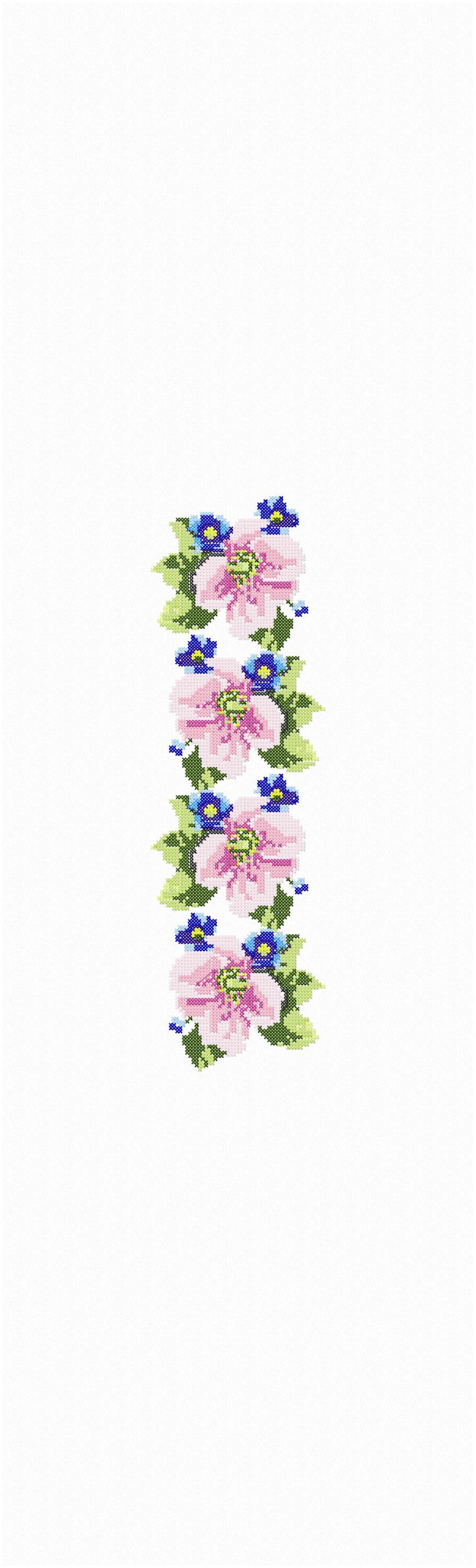 Border Machine Embroidery Designs. Flowers Cross Stitch - Etsy