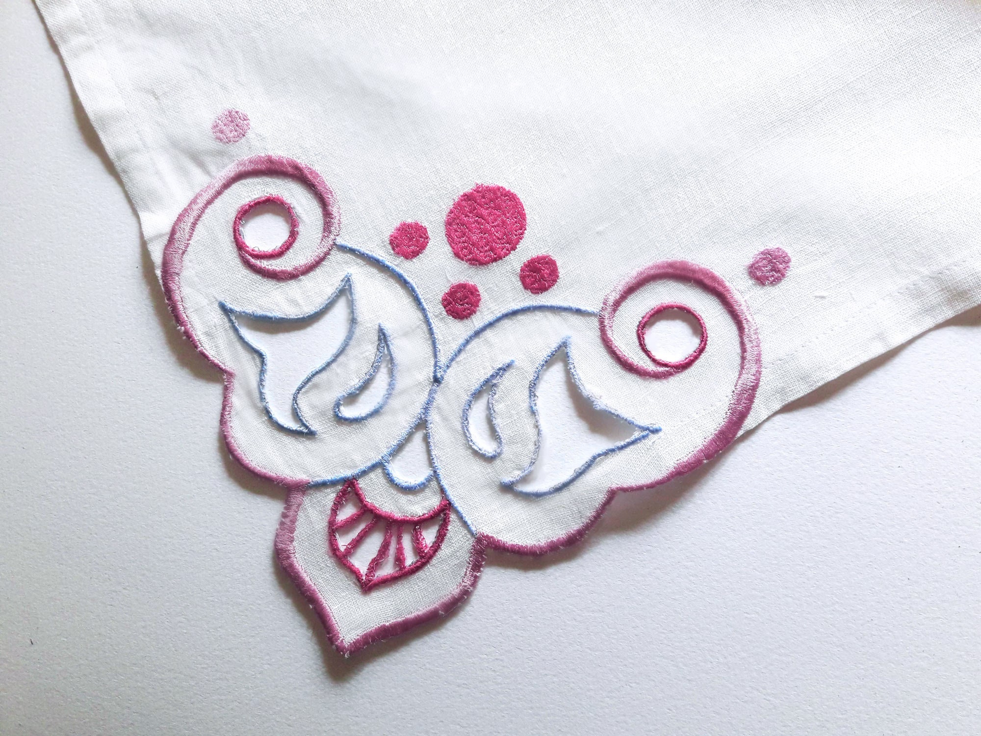 Cutwork Machine Embroidery Designs. Corner Cutwork Pattern. | Etsy