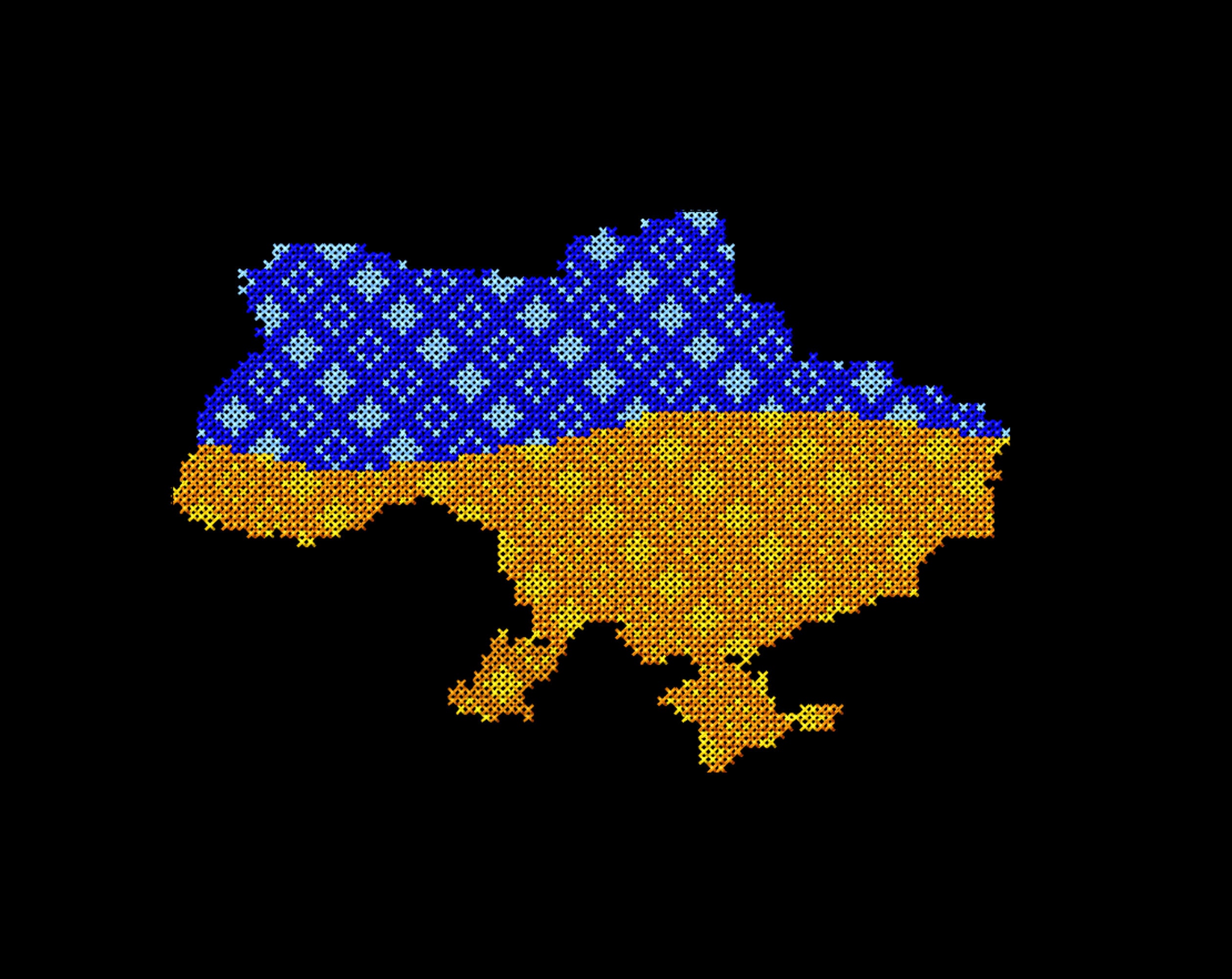 Ukrainian Map Hand and Machine Embroidery Design. Cross Stitch Digital ...