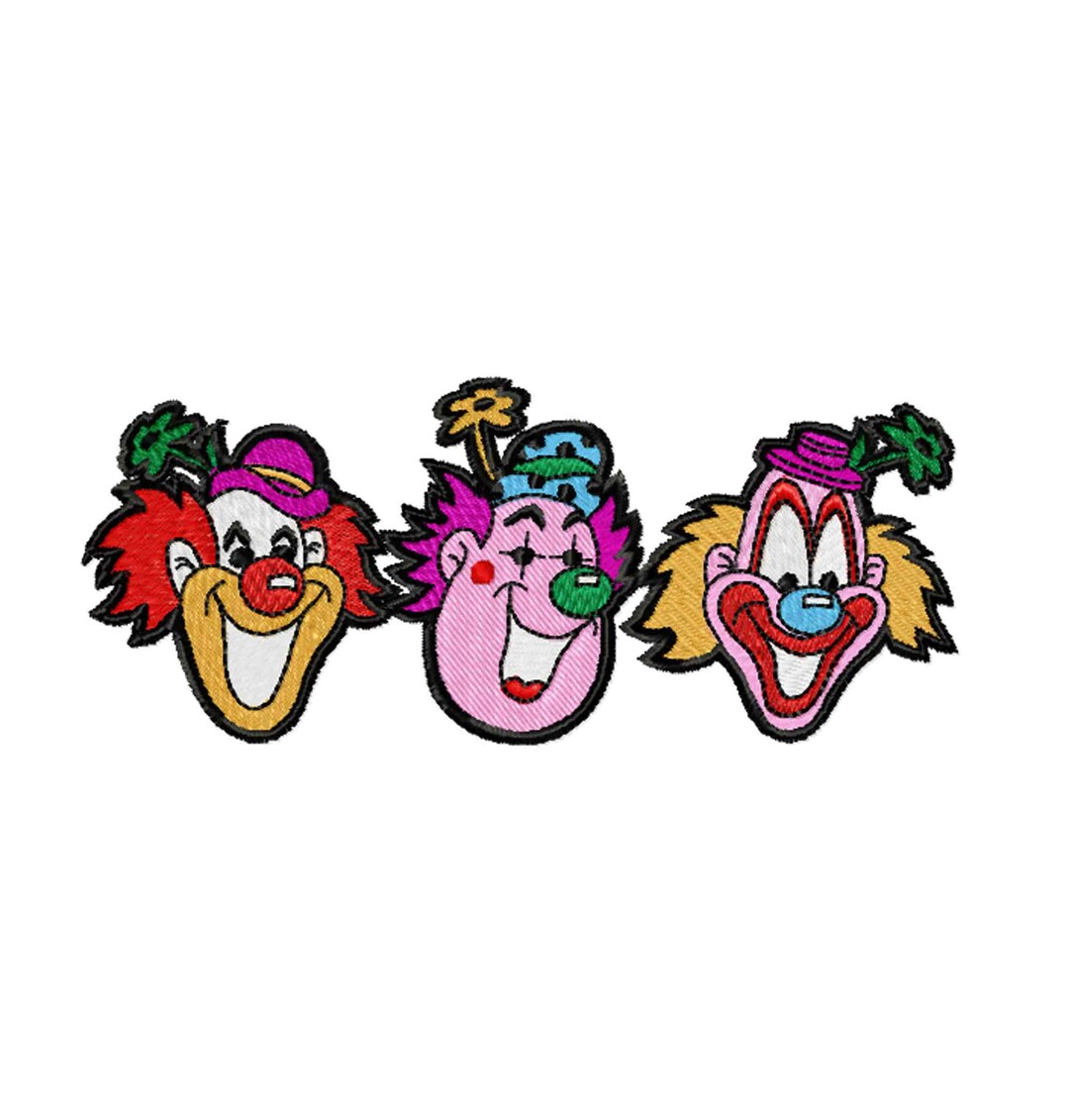 Clown Machine Embroidery Design Pocket Digital Pattern. Set Patch ...