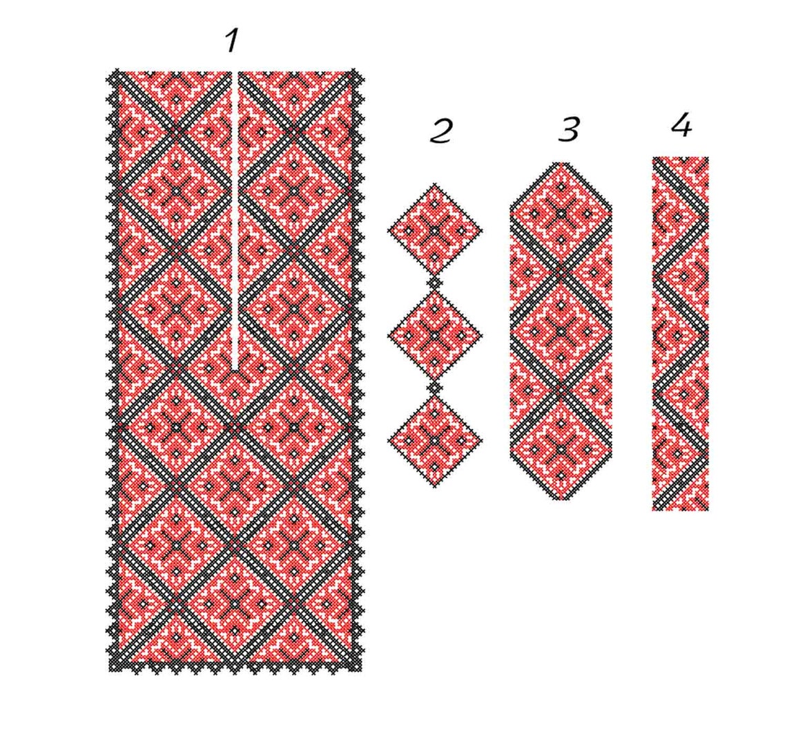 Geometric Machine Embroidery Pattern Cross Stitch. Set - Etsy