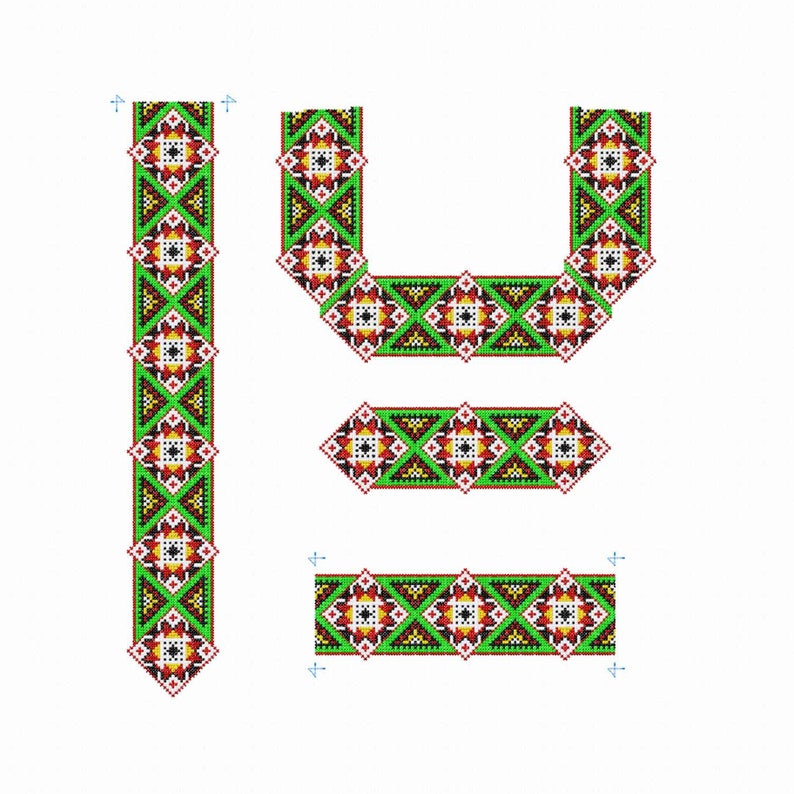 Machine Embroidery Cross Stitch Digital Designs. Set Folk - Etsy