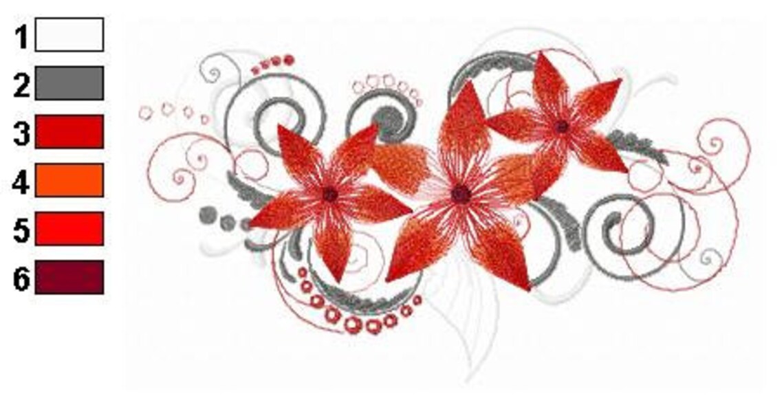 Floral Machine Embroidery Designs. Flowers Embroidery Digital - Etsy