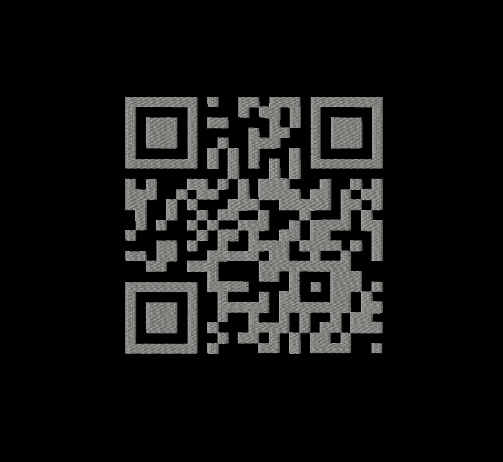 QR Code Embroidery Design. Personalized Machine Embroidery - Etsy