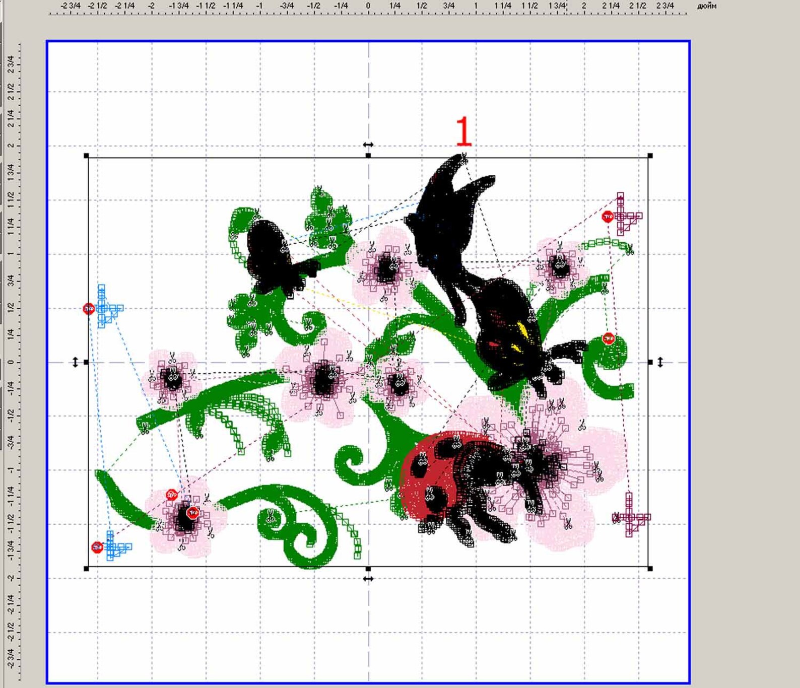 Machine Embroidery Border Designs. Flowers Pattern for Hoop 5 | Etsy