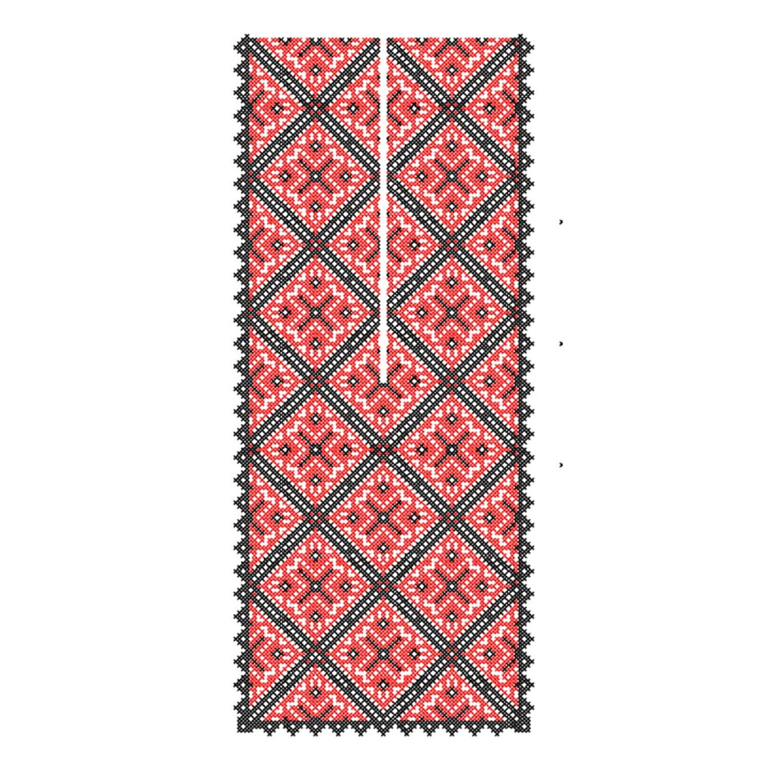 Geometric Machine Embroidery Pattern Cross Stitch. Set Ukrainian ...