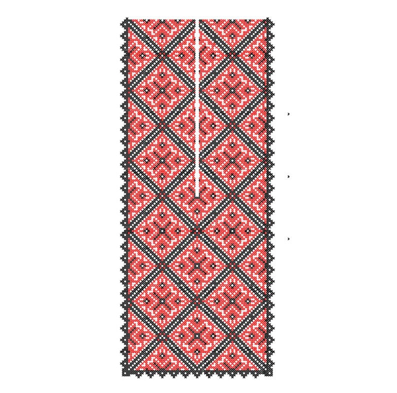 Geometric Machine Embroidery Pattern Cross Stitch. Set Ukrainian ...