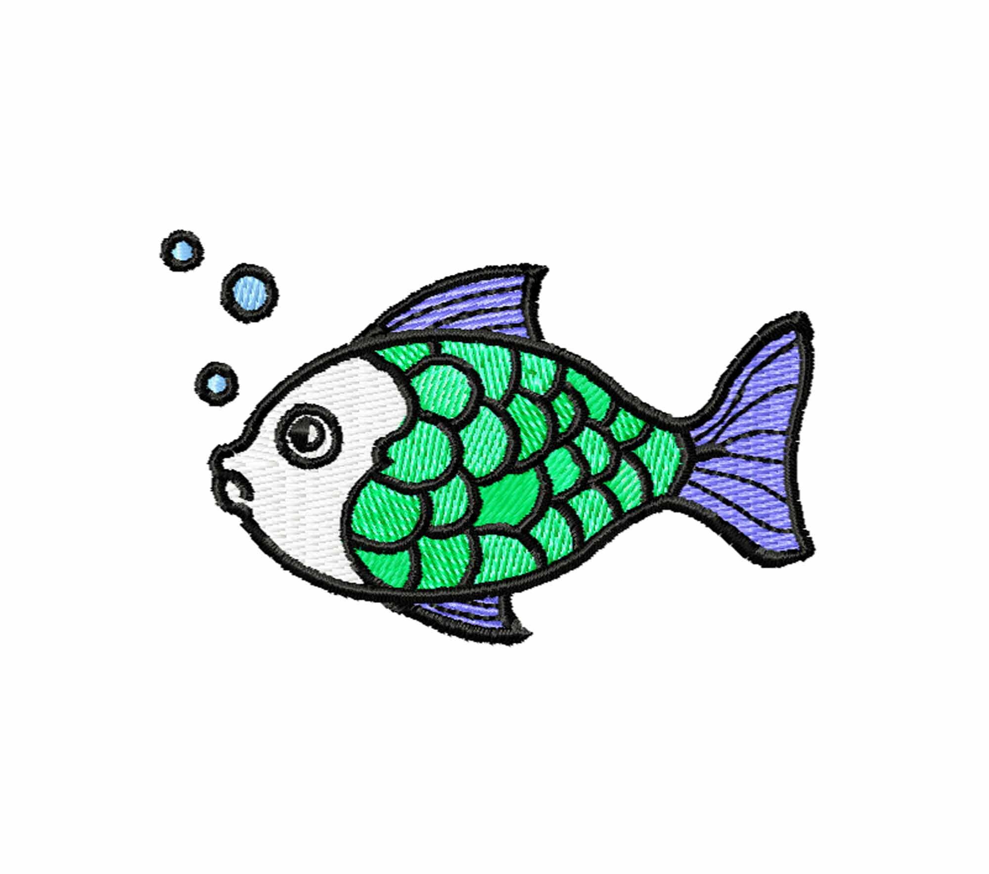 Set machine embroidery design. Fish pattern | Etsy