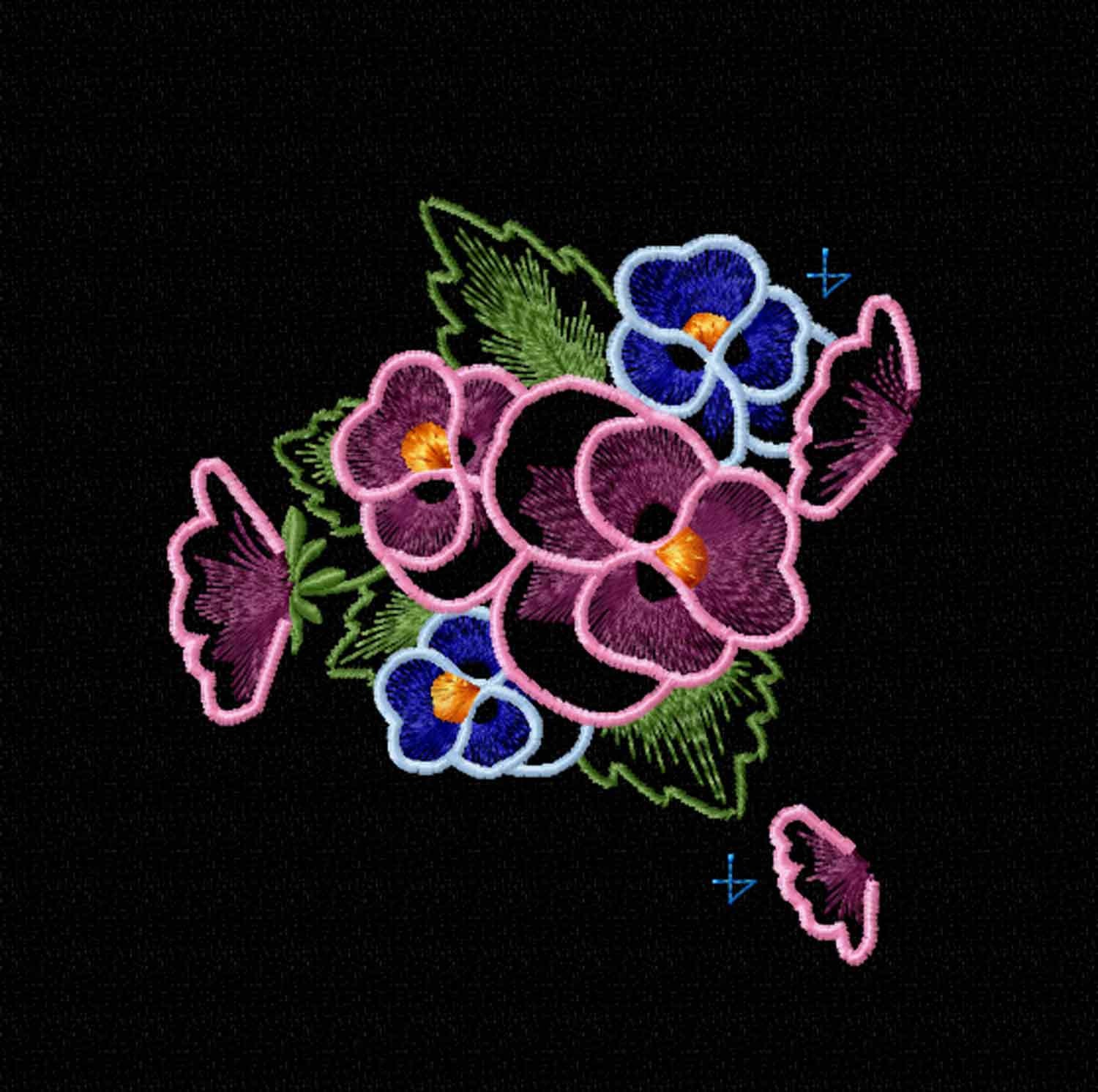 Flowers Machine Embroidery Design. - Etsy