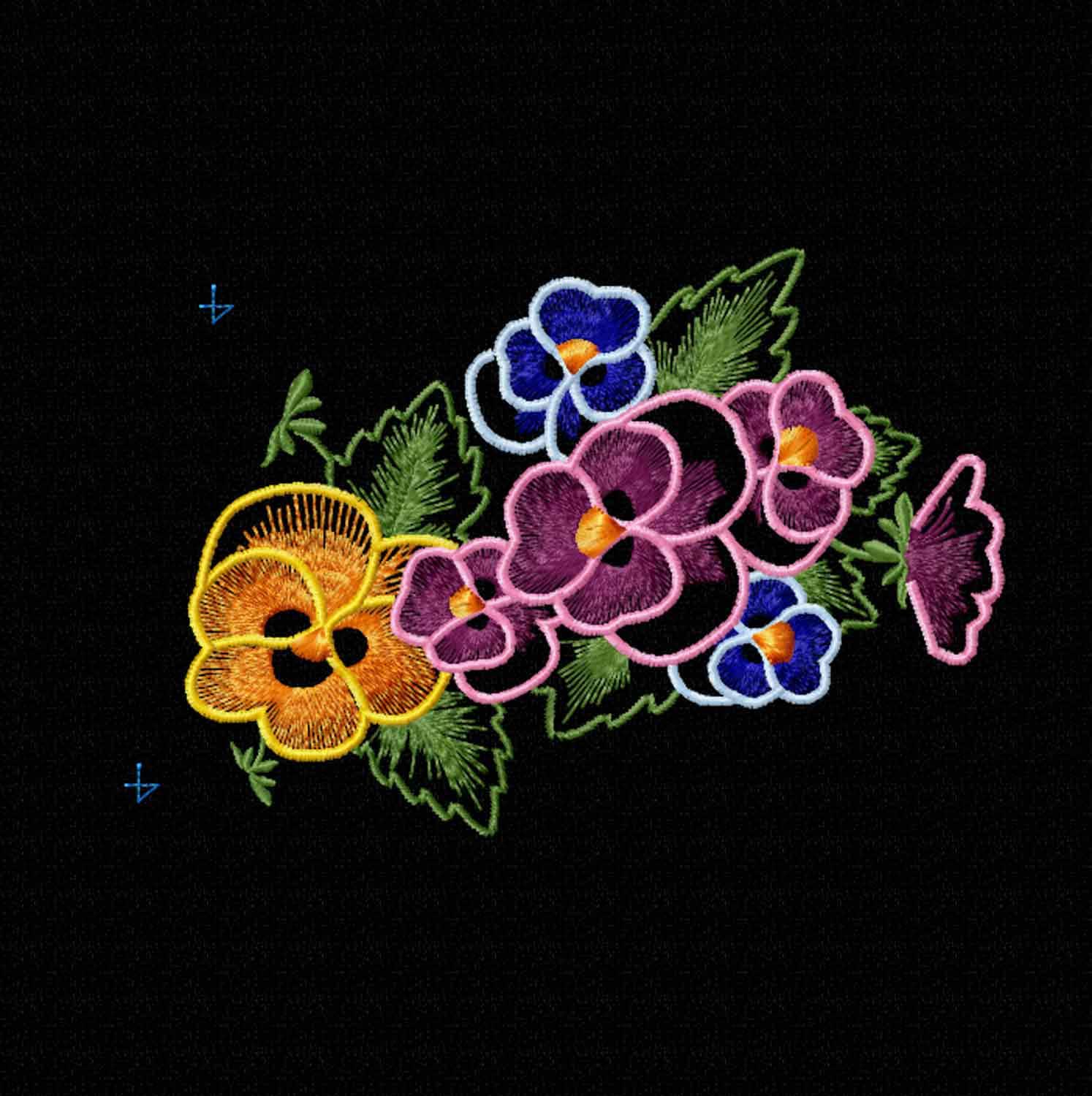 Flowers Machine Embroidery Design. - Etsy