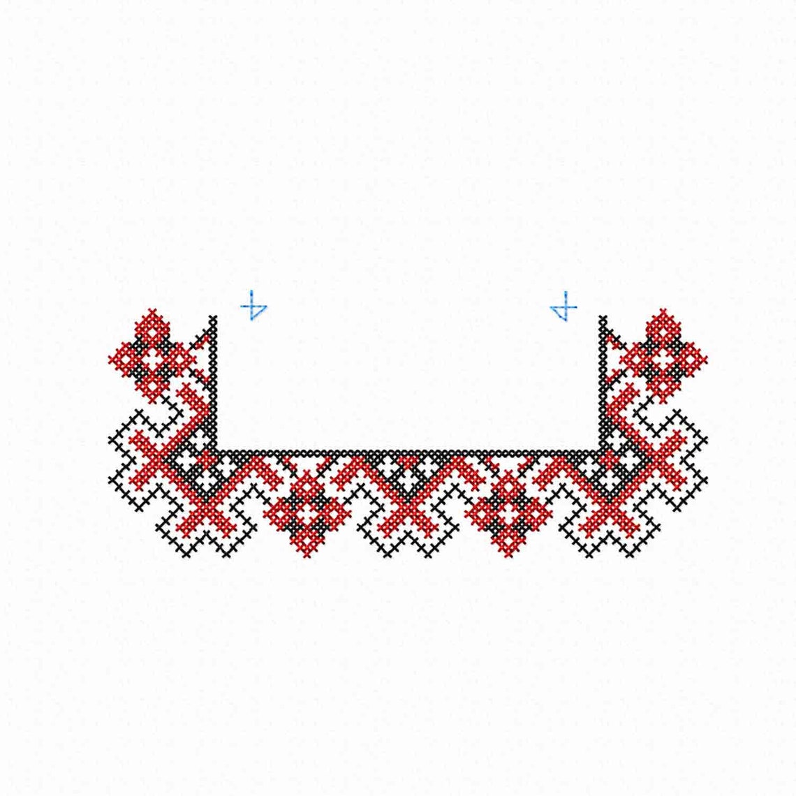 Machine Embroidery Pattern Cross Stitch. Ukrainian Ornaments for ...