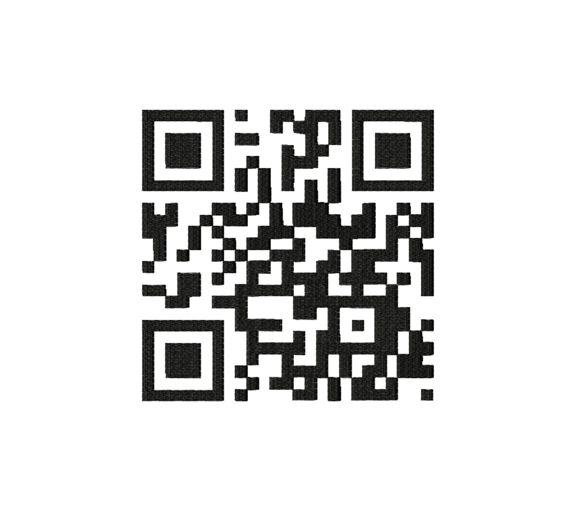 QR Code Embroidery Design. Personalized Machine Embroidery - Etsy
