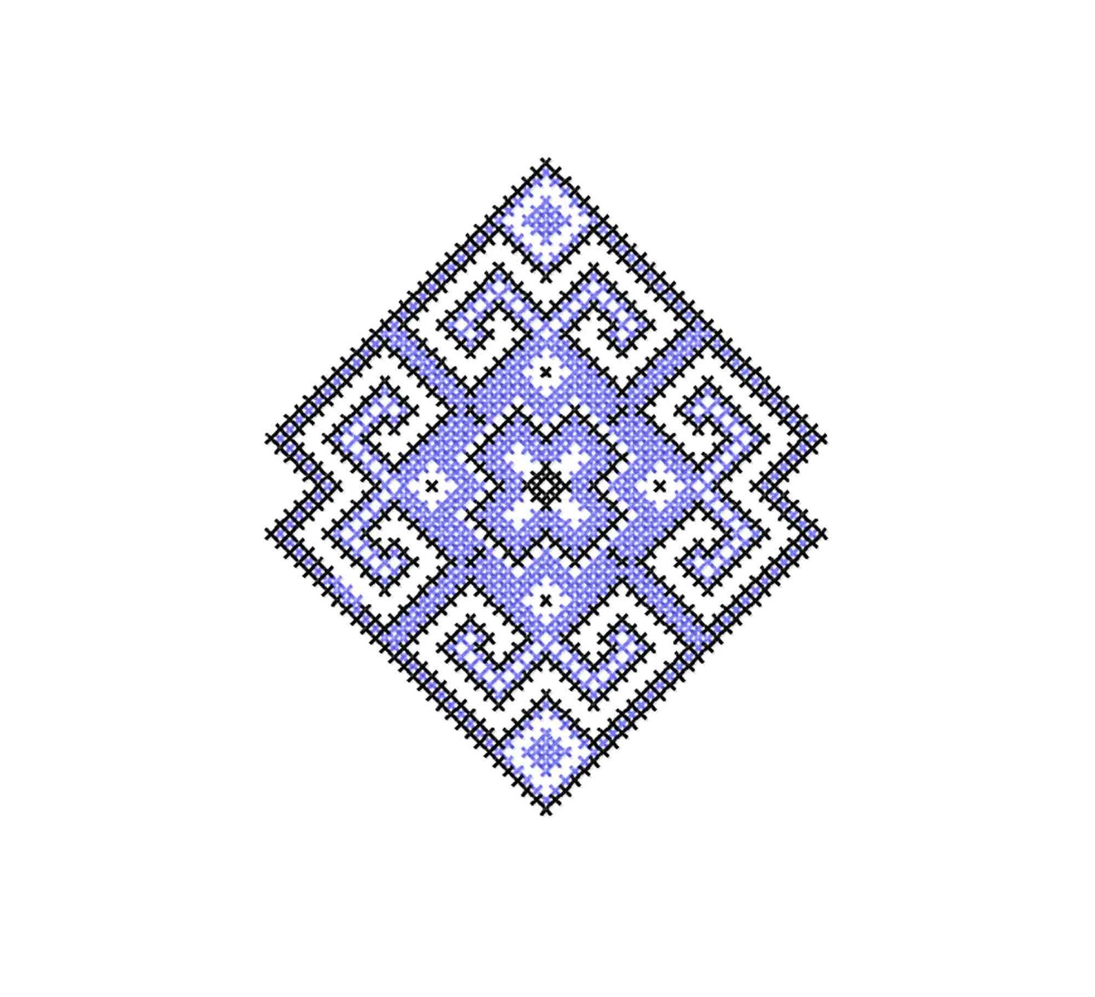 Machine Embroidery Cross Stitch Design Folk Ethnic Pattern. | Etsy