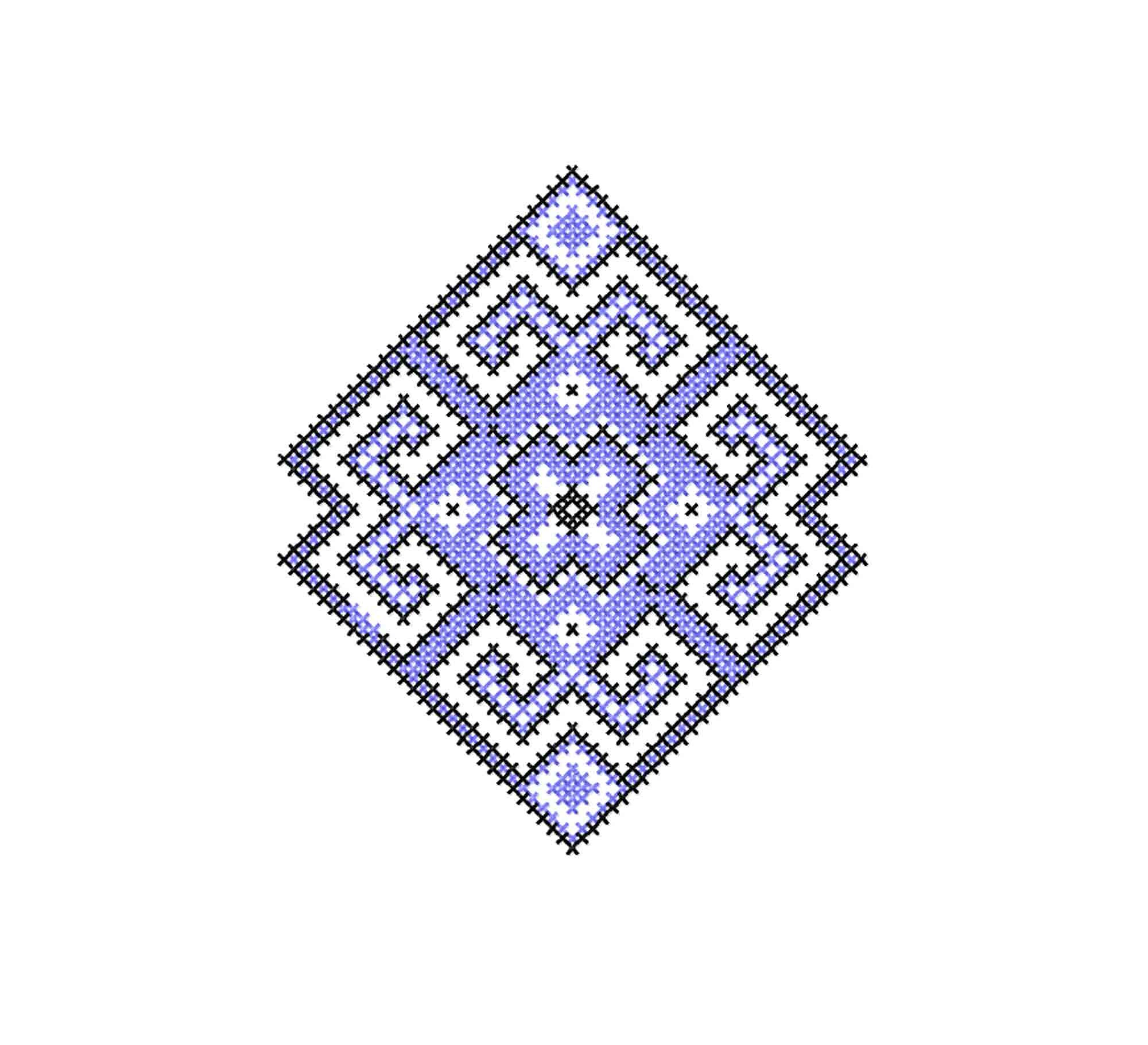 Machine Embroidery Cross Stitch Design Folk Ethnic Pattern. | Etsy