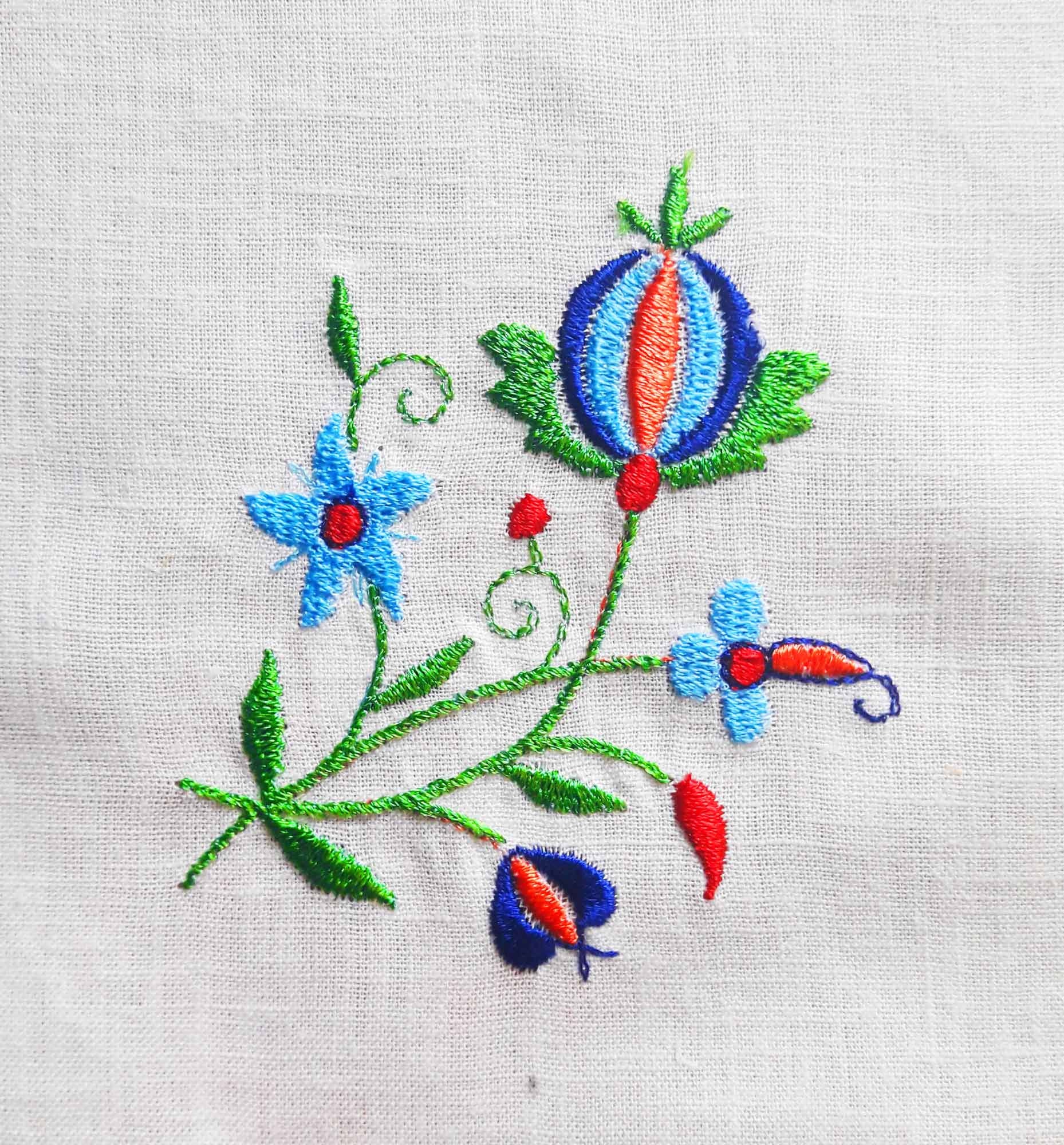 Flowers Machine Embroidery design Set Folk floral embroidery | Etsy