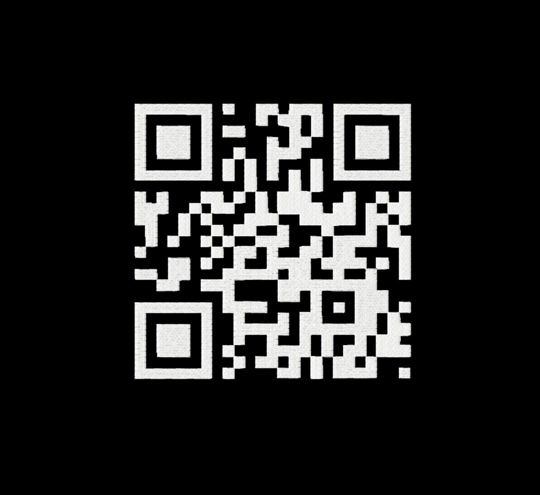 QR Code Embroidery Design. Personalized Machine Embroidery Pattern. - Etsy