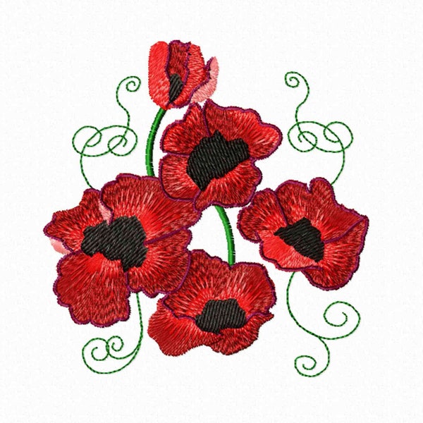 Poppy Embroidery Pattern - Etsy