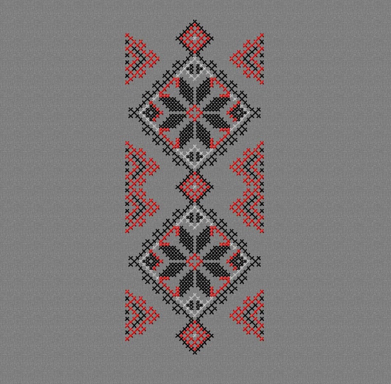 Geometric Machine & Hand Embroidery Cross Stitch Pattern. Folk | Etsy